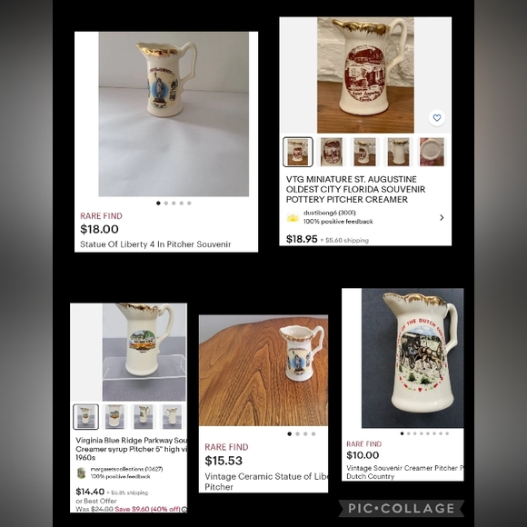 Collectible | Accents | Antique Souvenir Pitcher 22k Gold The Alamo ...